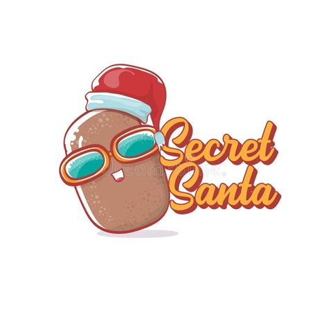 Etiqueta Secreta De Santa Claus Con Adorables Personajes De Dibujos