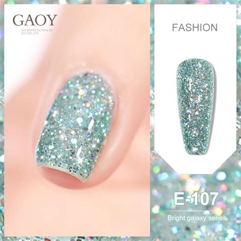 Litfly【cod Ready Stock】สีเจลแฟลชไดมอนด์กลิตเตอร์ ยาทาเล็บเจลสีใส Gaoy ยาทาเล็บเจล Uv กลิตเตอร์