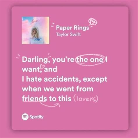 Taylor Swift Paper Rings Taylor Swift Song Lyrics Taylor Swift