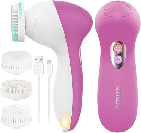 COSLUS Facial Cleansing Brush Face Scrubber 3 In 1 USB Rechargeable