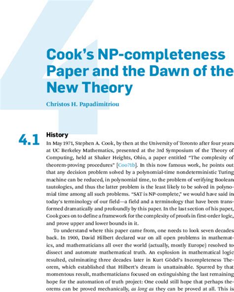Logic Automata And Computational Complexity The Works Of Stephen A Cook Acm Books Acm