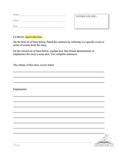 plot 23 short answer exercise climax and theme — pelican curriculum