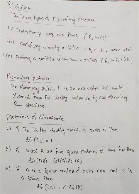 [solved] Let E1 E2 Ande3 Be 3×3 Elementary Matrices Of Types I Ii