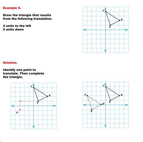 math example geometric transformation translating triangles example