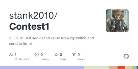 Github Stank2010contest1 Vhdl In Ddcamp Read Value From Dipswitch