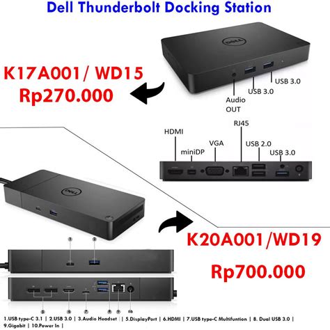Jual Universal Docking Usb C Dell Thunderbolt Wd Tb D S Wd Wd Shopee Indonesia