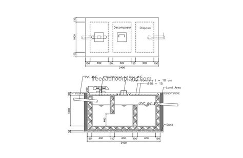 Septic Tank Detail Autocad Block Free Cad Floor Plans