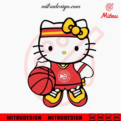 Hello Kitty Atlanta Hawks Svg Kitty Cat Hawks Svg Png Dxf Eps