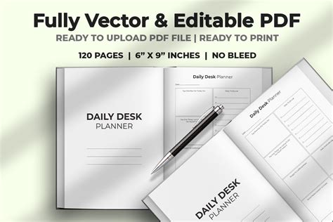 Daily Desk Planner Kdp Interior By M9 Design TheHungryJPEG