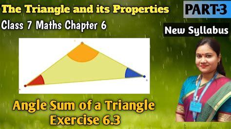 Chapter 6 Maths Class 7 The Triangle And Its Properties Angle Sum