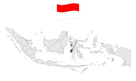 Locatie Van Provincie West Sulawesi Op Kaart Indonesië 3d West Sulawesi