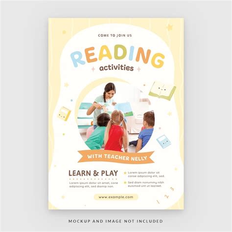 Premium Psd Kindergarten Reading Class Flyer Template In Psd V1