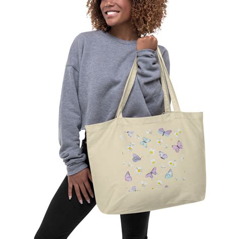 Eco Tote Bag Daisy Flower Tote Bag Weekender Bag Flower Etsy