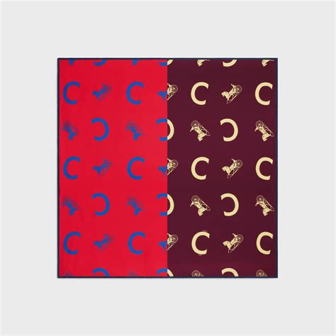 Carré Twill Soie Fox Redbrown Celine