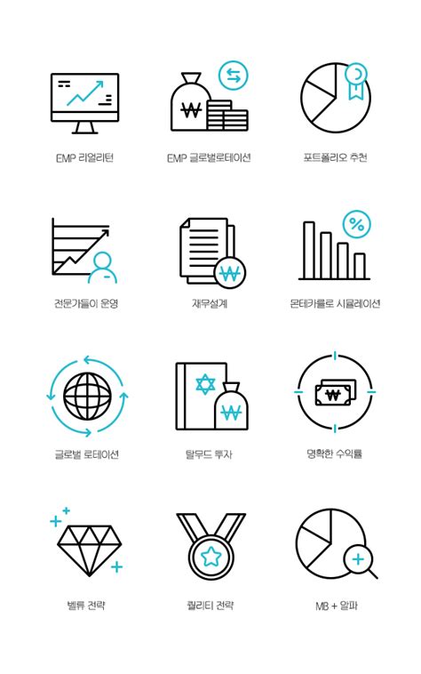 금융권 아이콘 디자인 아이콘·버튼 포트폴리오 크몽