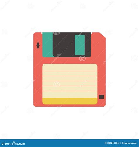 Floppy Disk Retro Flat Style Stock Vector Illustration Of Isolated