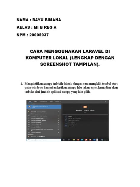 Perbaikan Uas Pem Web 3 Cara Menggunakan Laravel Di Komputer Lokal Pdf