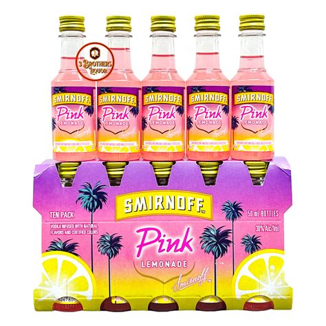 Smirnoff Pink Lemonade Flavoured Vodka Mini Shots 10 Of 50ml