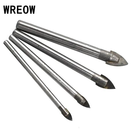 4pc Set Glass Marble Porcelain Spear Head Ceramic Tile Drill Bits Set