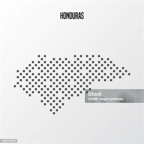 온두라스 국가지도 추상 하프 톤 흰색 배경에 고립되어 있습니다 벡터 일러스트 레이 션 검은색에 대한 스톡 벡터 아트 및 기타