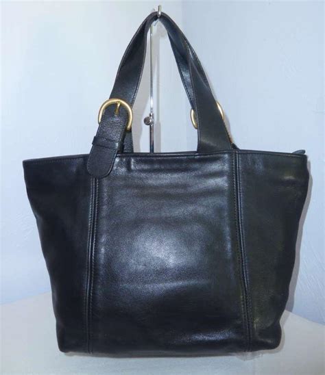 Authentic Vintage Coach Classic Black Leather Tote Bag 4133 Ebay