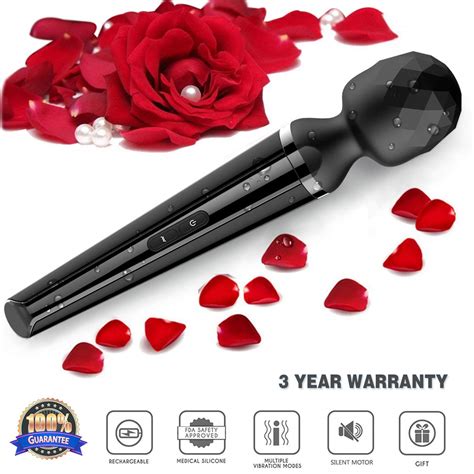 Luxe Premium Wand Massager Vibrating 8 Powerful Vibration Patterns Soft