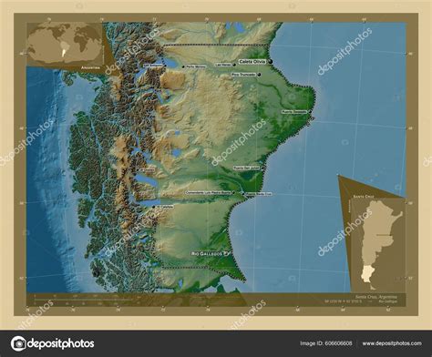 Mapa Santa Cruz Argentina Santa Cruz Argentina Colored And Bumped
