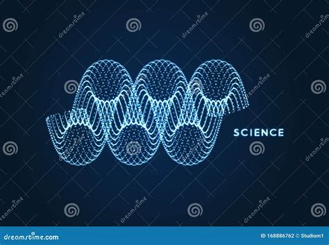 Spiral Connection Structure Abstract Grid Design Stock Vector