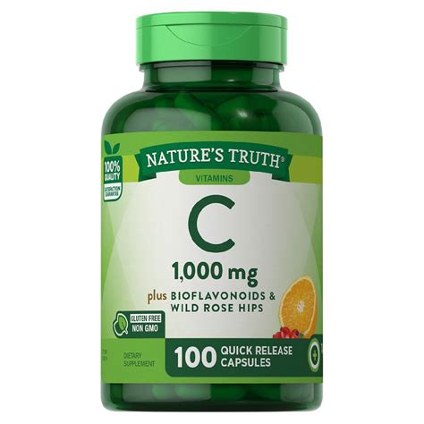 Nature S Truth Vitamin C 1000mg Plus Bioflavonoids Wild Rose Hips
