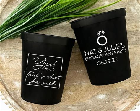 Engagement Custom Stadium Cups 12oz 16oz 22oz 32oz Personalized Cups