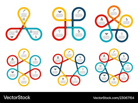 Cycle Elements For Infographic Template Royalty Free Vector