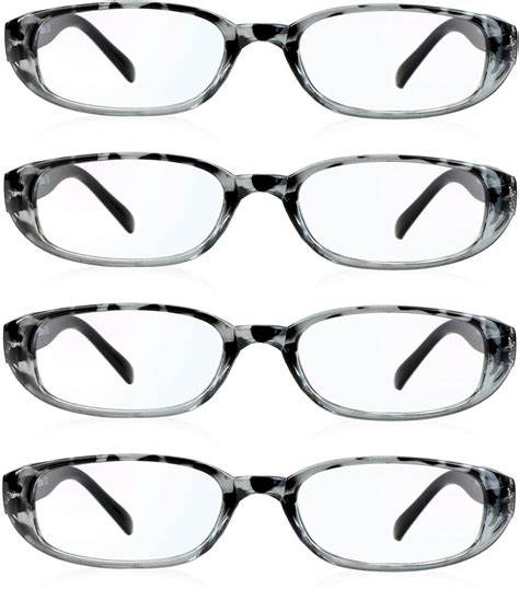 4 Pairs Reading Glasses Blue Light Blocking Glasses Computer Reading Glasses For Women And Men