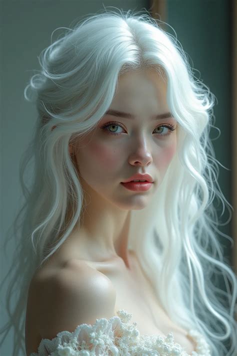 Sexy Girl With White Hair Seaart Ai
