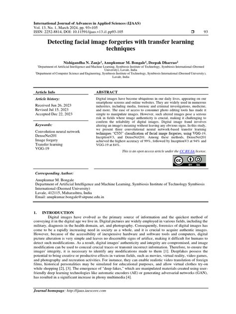 Detecting Facial Image Forgeries With Transfer Learning Techniques