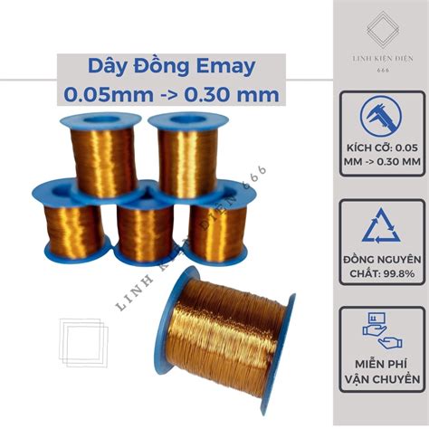 Mua Dây Đồng Cách Điện 005 03 Mm 100 Gram Cuộn Dây Đồng Quấn Biến