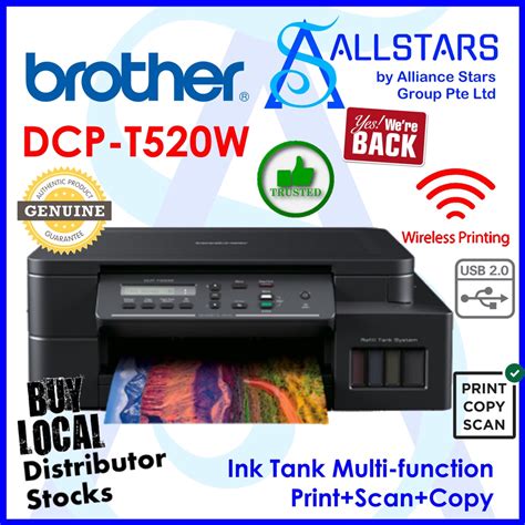 Brother DCP-T520W Wireless Ink Tank / Multi-Function Color Inkjet Printer (Print / Scan / Copy ...