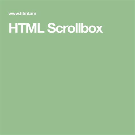 Html Scrollbox Writing Tips Writing Blog