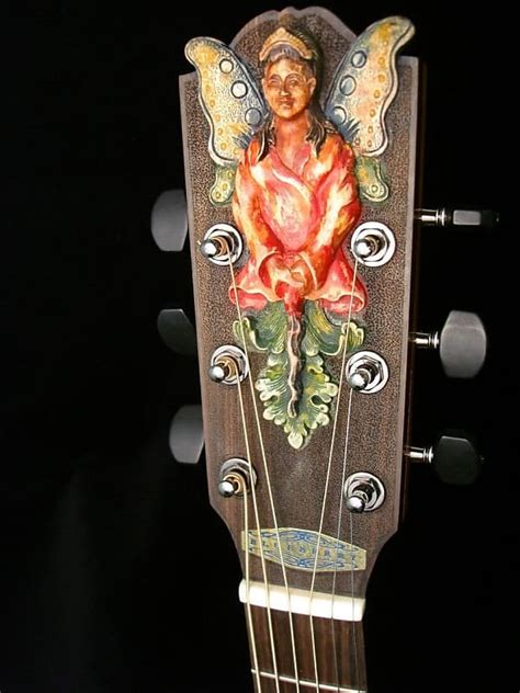 Blueberry Handmade Acoustic Guitar Aquarius Motif Dreadnought Reverb