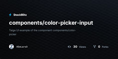 Componentscolor Picker Input Stackblitz
