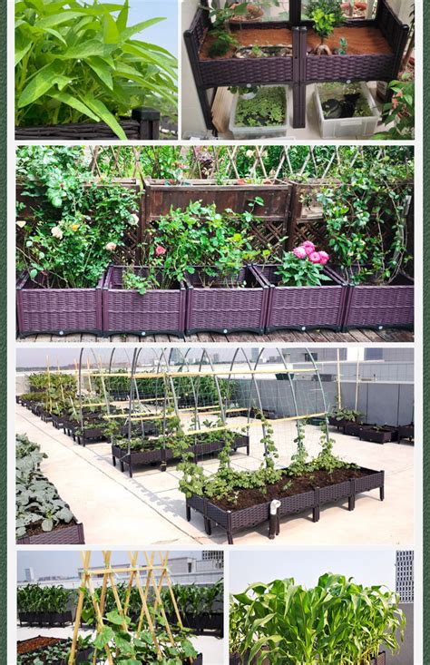 种植箱家庭阳台蔬菜菜盆种菜楼顶塑料花箱加厚菜园仿藤编花盆 阿里巴巴