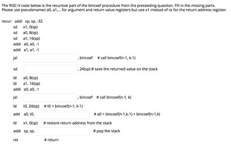 The RISC V Code Below Is A Translation Of The Base Chegg