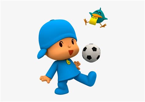 Pocoyo Playing Football Png Pocoyo Play Ball 500x600 Png Download