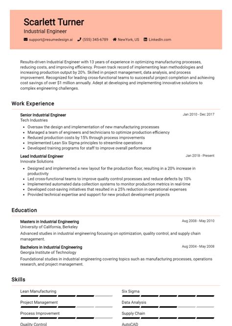 20 Mechatronics Engineer Resume Examples And Templates For 2025 Top Tips Resumedesign Ai