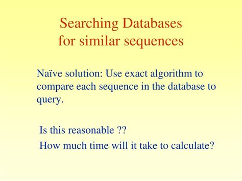 Ppt From Pairwise Alignment To Database Similarity Search Powerpoint