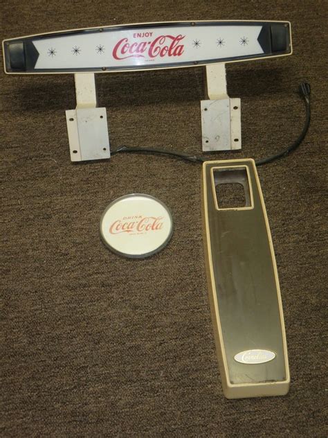 Vtg Cornelius Coca Cola Chest Cooler Parts Coke Emblem Light Up Emblem