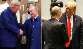 Trump And Putin Shake Hands Twice In Two Days At Apec Daily Mail Online