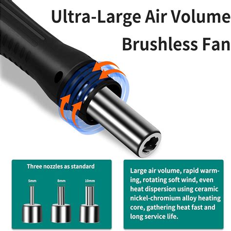 2в1 поялник с горещ въздух и преработвателна станция, запояване на ...