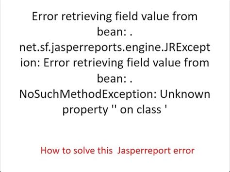 19 Net Sf Jasperreports Engine JRException Error Retrieving Field