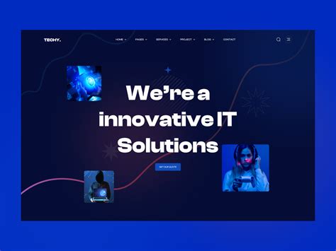Techy It Header Concept By Hossain 👑 On Dribbble