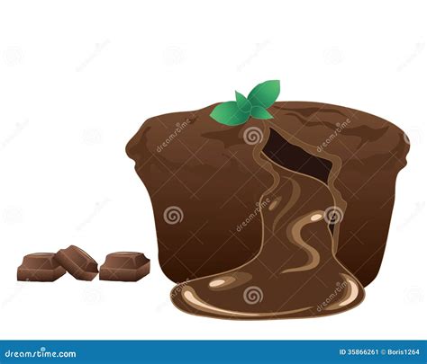 Chocolate Fondant Stock Vector Illustration Of Indulge 35866261